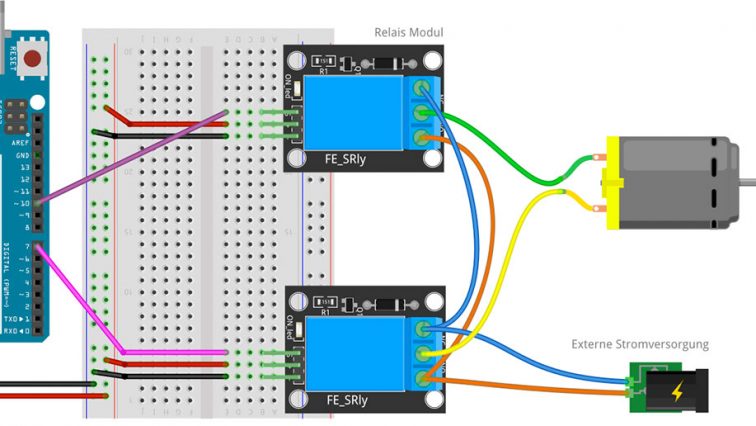 Arduino Motorsteuerung per Relais – Arduino Tutorial