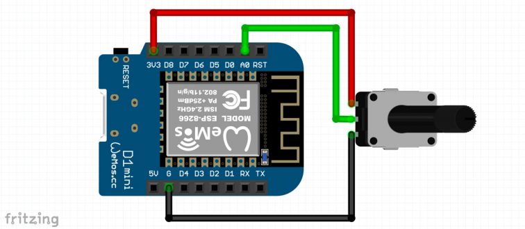 Potentiometer auslesen: Arduino & ESP