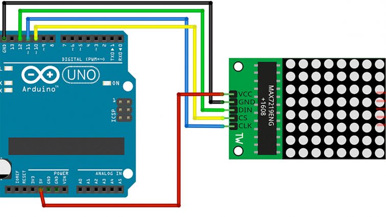 So steuerst du ein Arduino Matrix Display mit Max7219 IC an