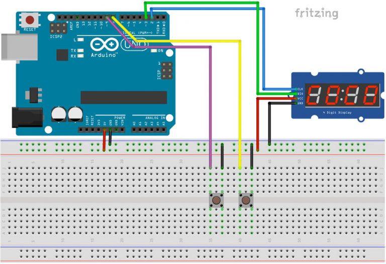 Stoppuhr mit Arduino und Segmentanzeige – Arduino+TM1637