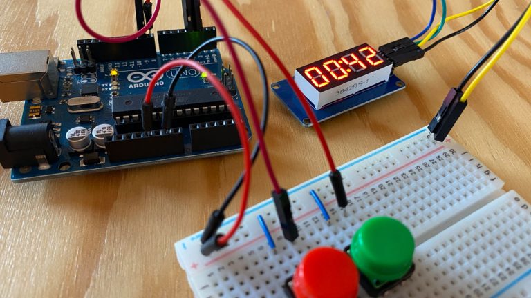 Stoppuhr Mit Arduino Und Segmentanzeige Arduinotm1637