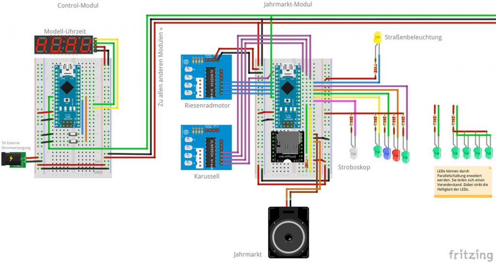 RailFX Jahrmarkt-Modul – Arduino Tutorial